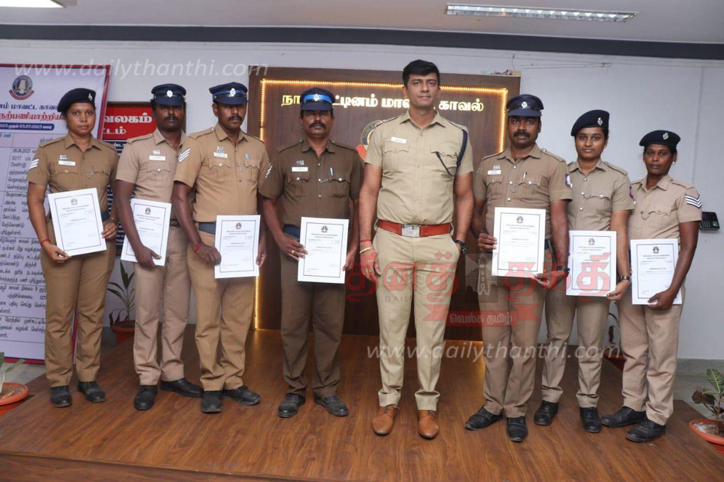 Certificate for meritorious police officer | சிறப்பாக பணியாற்றிய ...