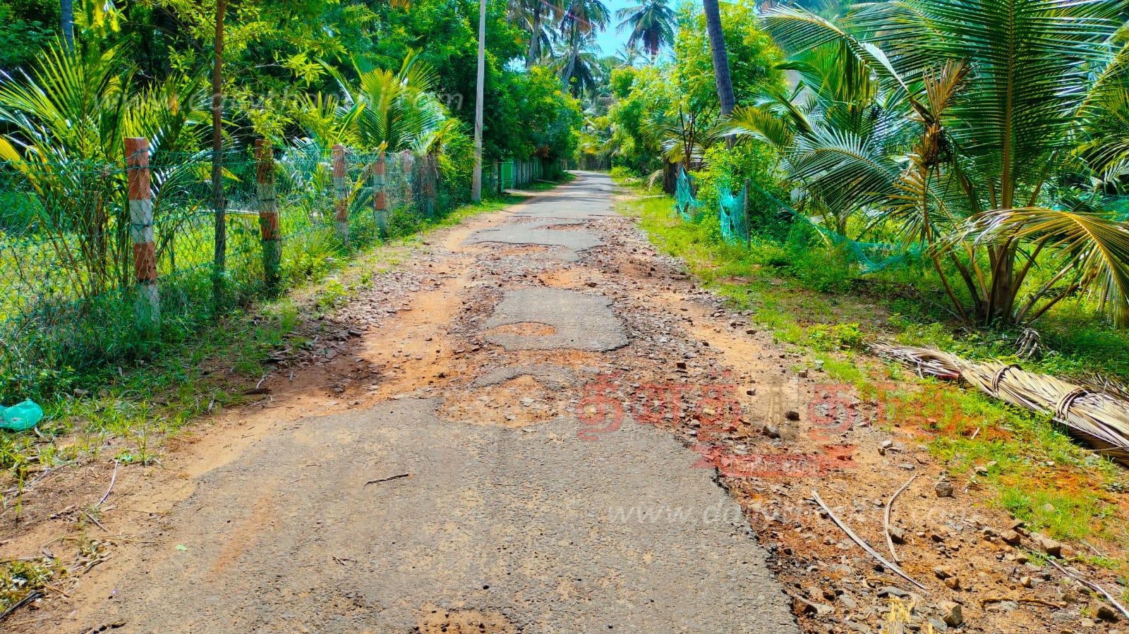 The bumpy and potholed road should be repaired | குண்டும், குழியுமான ...