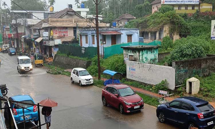 Heavy rain in Pandalur area | பந்தலூர் பகுதியில் பலத்த மழை