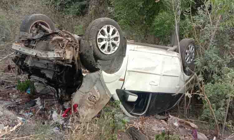 A woman died in an accident where a car hit a moped and overturned in a ...