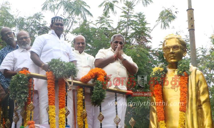 Honor to Vanidasan sculpture | வாணிதாசனார் சிலைக்கு மரியாதை