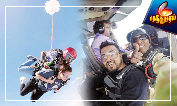 In sky diving... the 'adventurer' who flies in the sky..! | ஸ்கை டைவிங்கில்... சாதனை வானில் ...