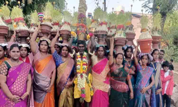 Mulaipari procession at the temple festival | கோவில் திருவிழாவில் ...