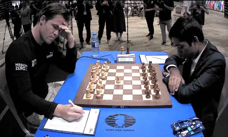 World Cup Chess Final: Carlsen - Pragnananda 2nd round match started ...