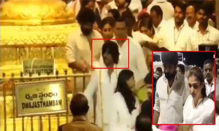 Actor Shahrukh Khan Sammy with his daughter at Tirupati Temple before ...