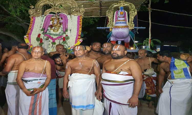 Thirukkalur Garudaseva at Vaitamanidi Perumal Temple: A large number of ...