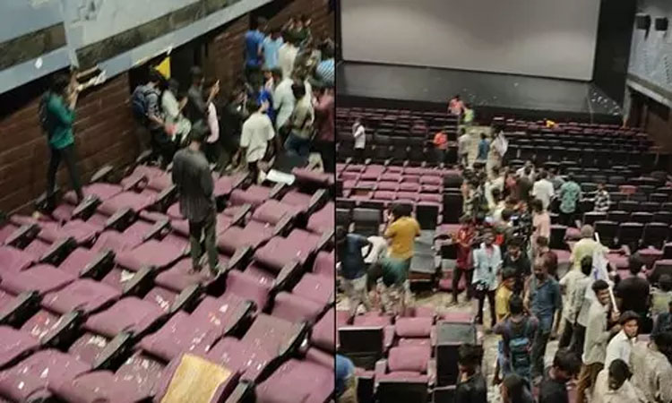 Fans thronged to watch Leo trailer- vandalized theater chairs | லியோ ...