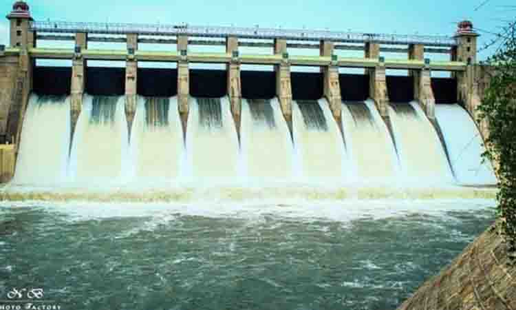 Release of water into the river from Amaravati Dam | அமராவதி அணையில் ...