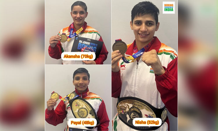 Junior World Boxing Championships: Payal, Nisha, Akansha strike gold as ...