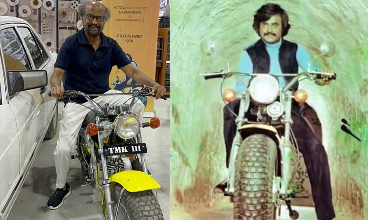 Bike used in 'Bayum Puli': Rajinikanth's photo goes viral on the ...