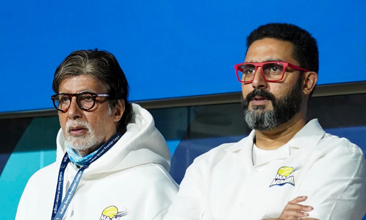 Amitabh Bachchan, Abhishek Bachchan attend ISPL 2024 final, watch ...