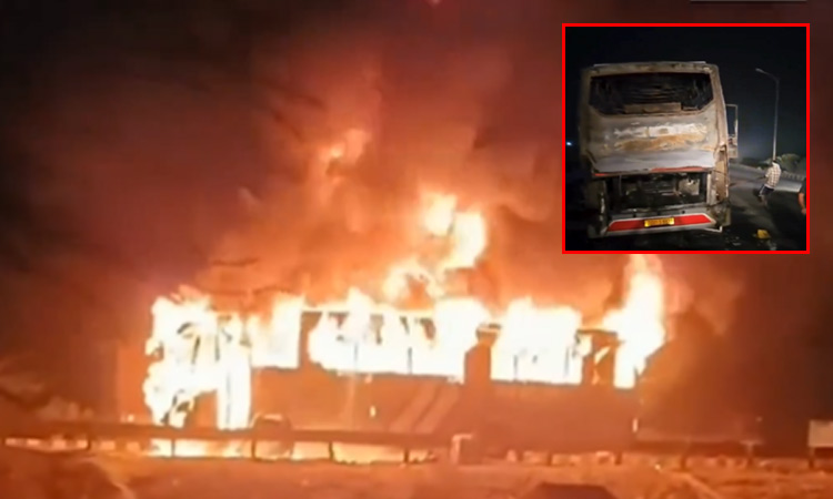 Early morning terror in Haryana; Bus catches fire and 8 devotees die ...