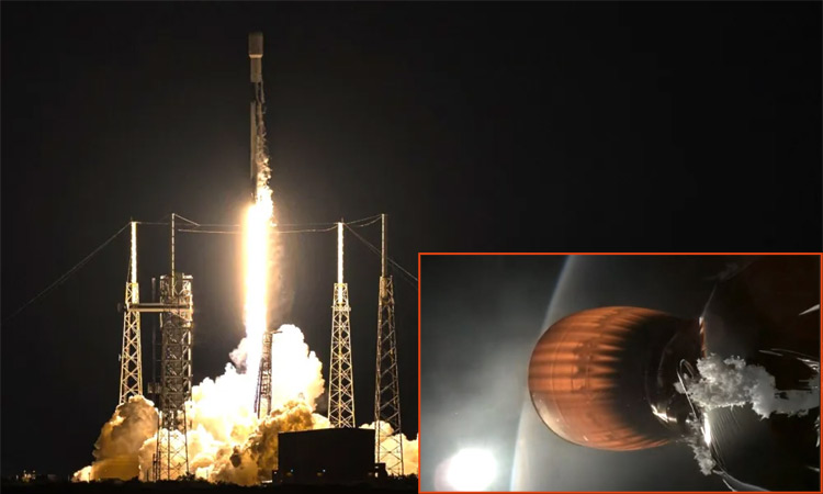 SpaceX Falcon 9 rocket suffers anomaly during Starlink satellite launch | ஸ்டார்லிங் ...