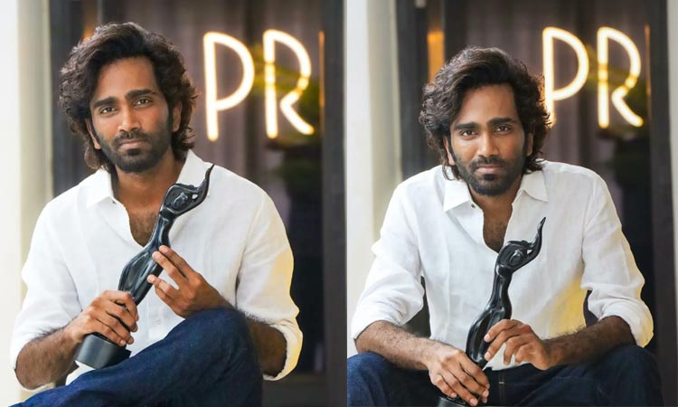 Pradeep Ranganathan with best debut actor filmfare award | பிலிம்பேர் விருதுடன் பிரதீப் ரங்கநாதன்
