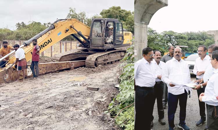 Minister EV Velu inspected the rain damaged roads, மழையால் சேதமடைந்த ...