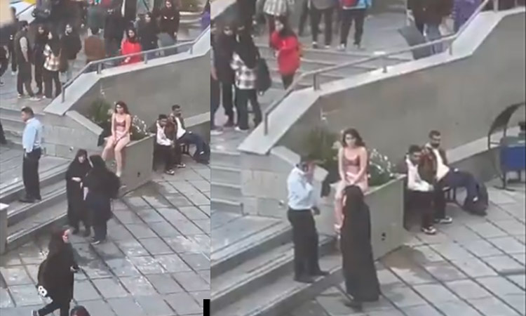 Dress code issue in Iran; Iranian university student half-naked protest ...