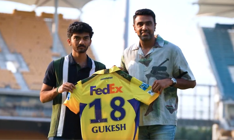 குகேஷ்-க்கு சி.எஸ்.கே ஜெர்ஸி, CSK jersey to Kukesh