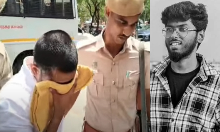 Kavin murder case: Murderer Surjith appears in court crying | கவின் கொலை வழக்கு: நீதிமன்றத்தில் ...