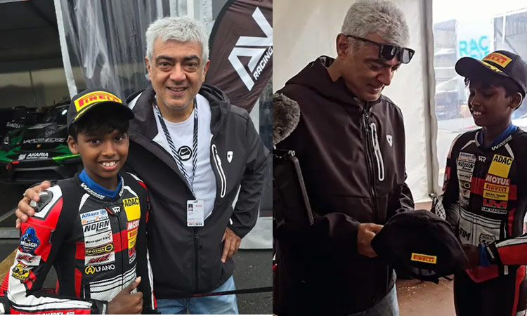 Actor Ajith kumar gets autograph from 13 year old racer | 13 வயது இளம் ...