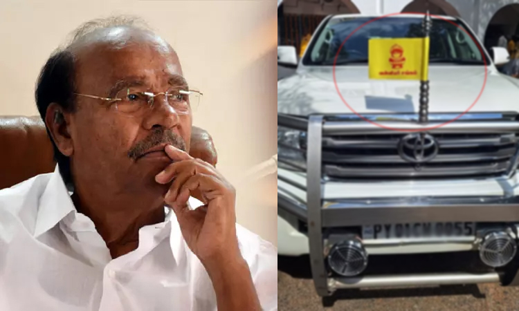 காரில் இருந்து பாமக கொடியை அகற்றிய ராமதாஸ் - காரணம் என்ன? | Ramadoss ...